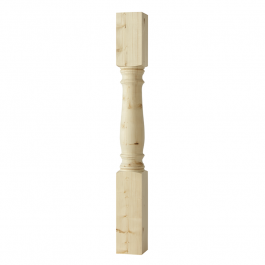 Stolpe Svarvad Gran 130X1180mm Nordingrå Trä (6478024) Byggmax.se