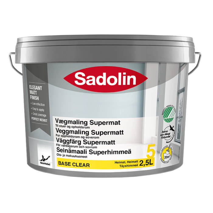 Väggfärg Supermatt Sadolin (1878100) Byggmax.se