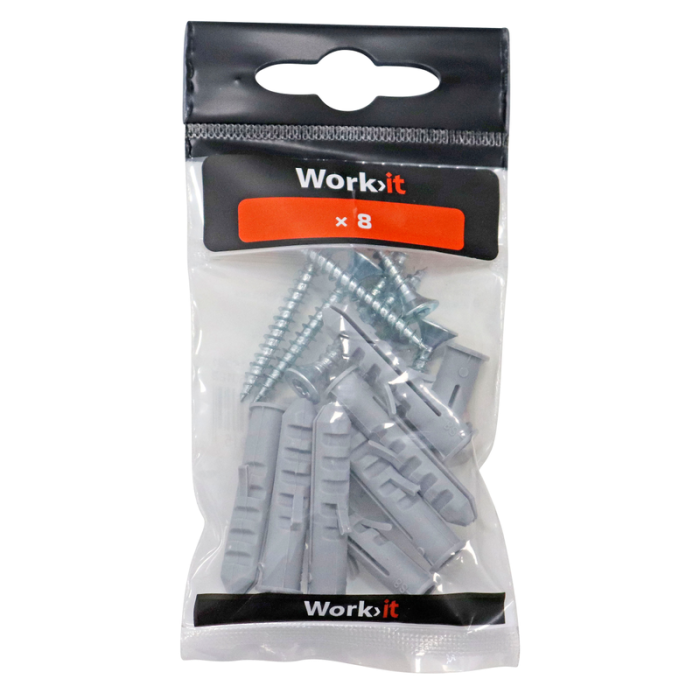 Plugg med Skruvar 8-pack Work It by Millarco (P-68713240) | Byggmax
