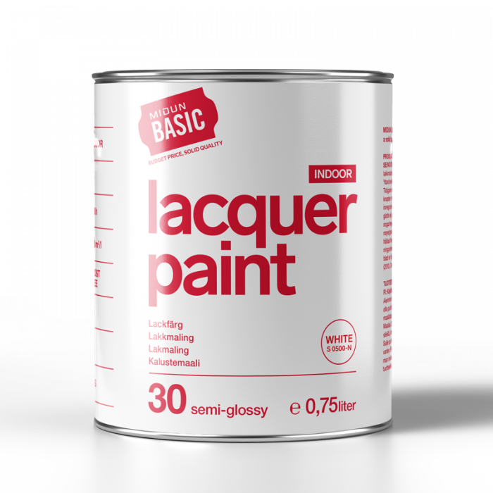Lackfärg Halvblank Vit Midun Basic (186040) Byggmax.se