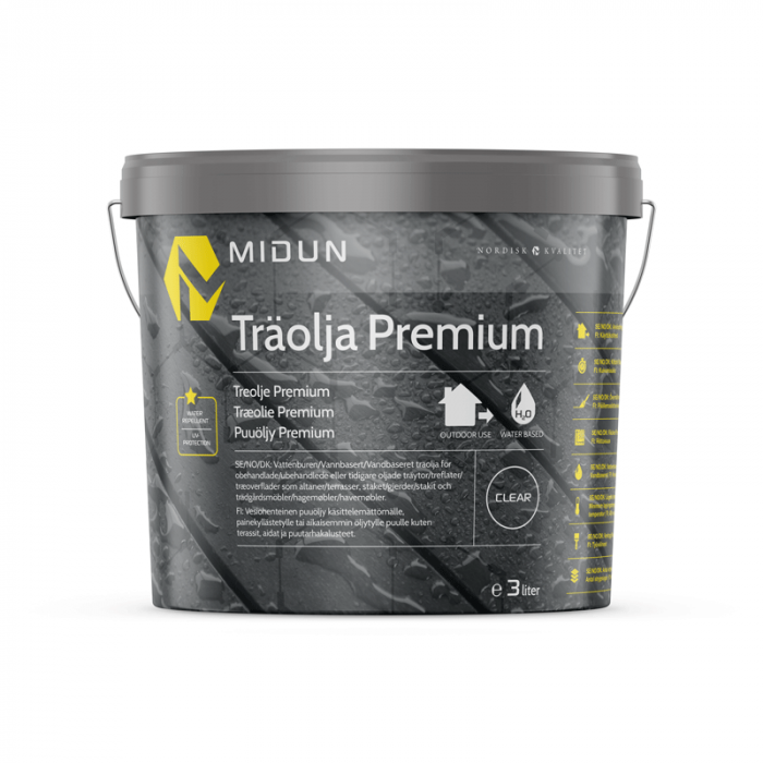 Midun Träolja Premium Färglös (P-198233) | Byggmax