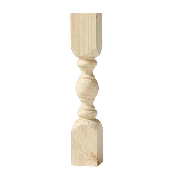 Stolpe Svarvad Fura 58X330mm Nordingrå Trä (6478013) Byggmax.se