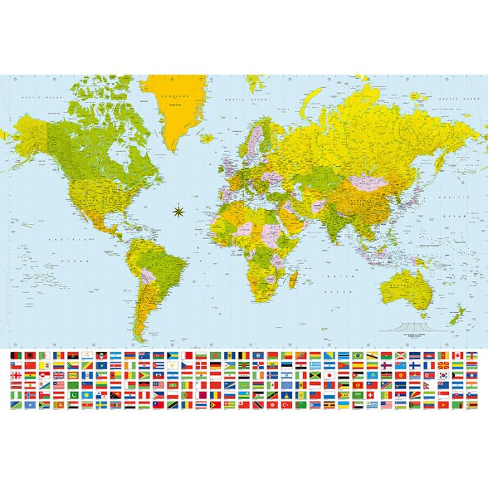 Tapet World Map W+G (P-6632143) | Byggmax
