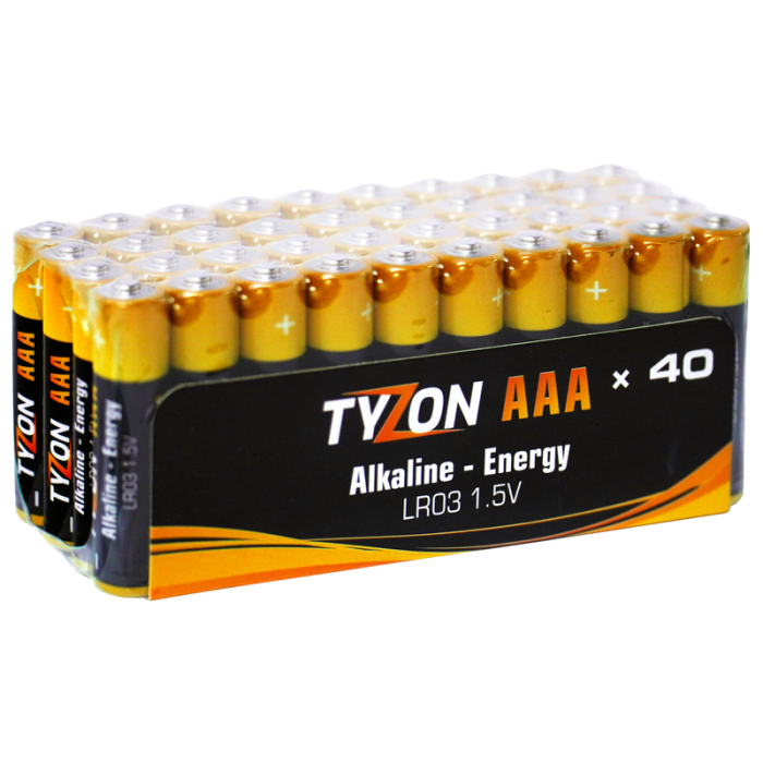 Batteri AAA 40-pack TyZon (P-68712319) | Byggmax