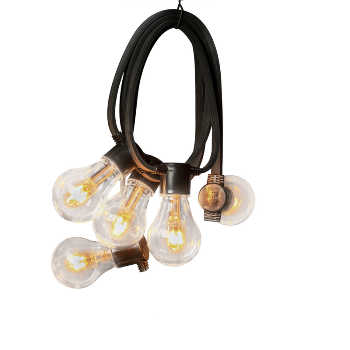 Ljusslinga Ute E27 10 amber M-form utbytbar LED Gnosjö Konstsmide (P ...