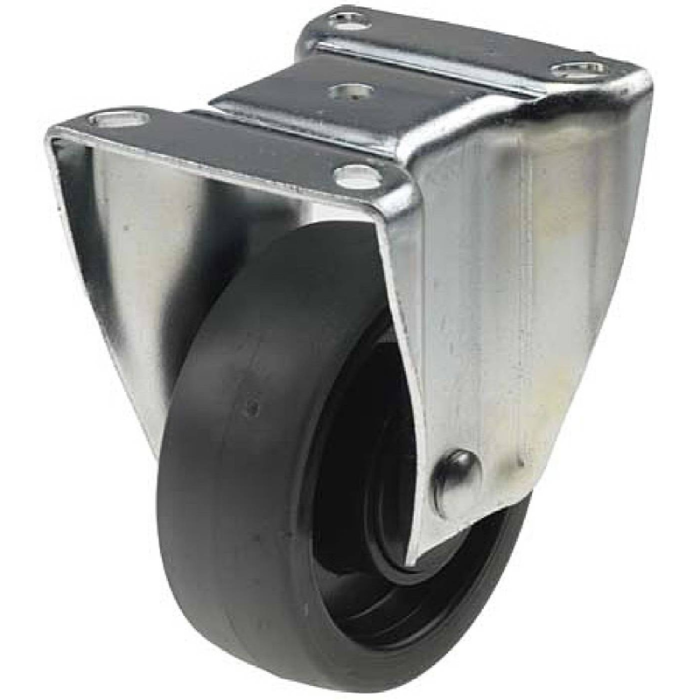 Transporthjul Fast Med Platta Svart 100 mm Millers (P-68719432) | Byggmax